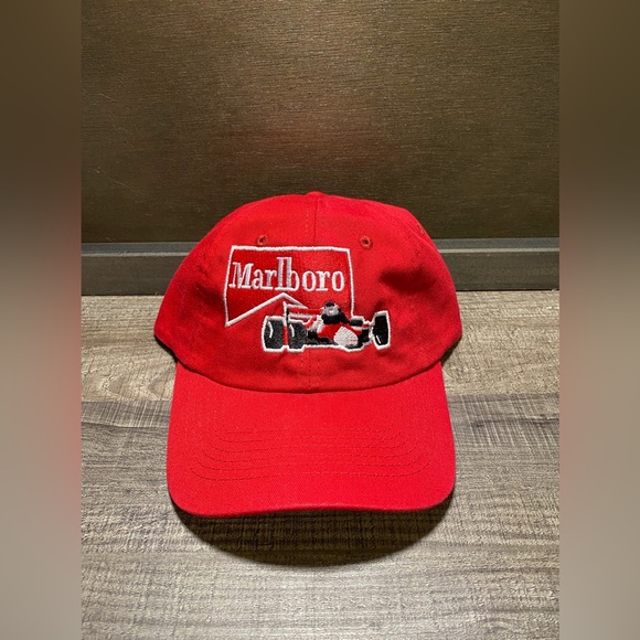 Accessories | Marlboro Cigarettes Red Racing Dads Cap Hat New Retro ...